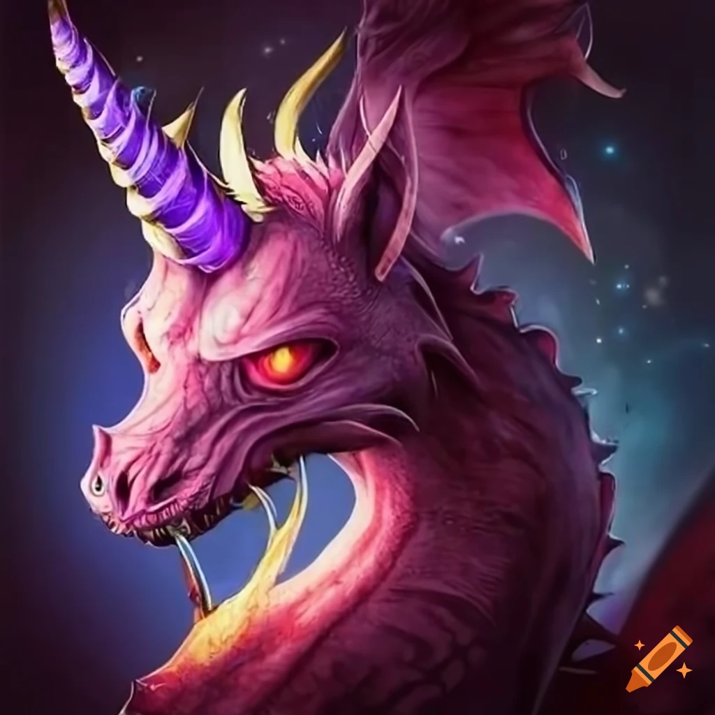 Mix of dragon and unicorn