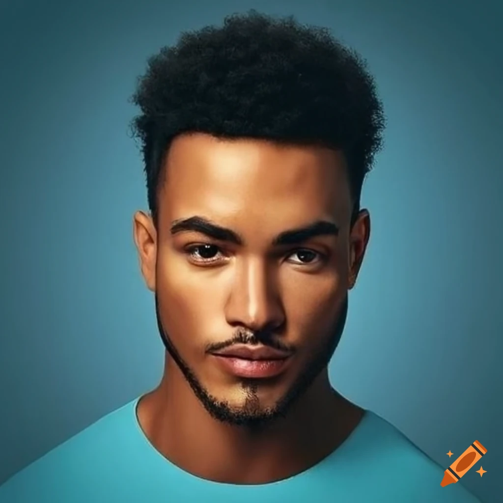 Handsome biracial man