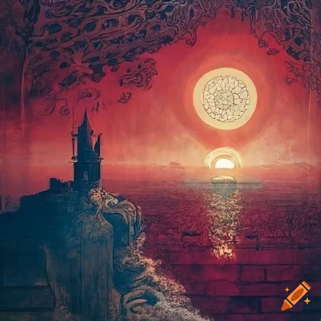 Anamorphic_view_room_castle_from_above__fat_man_in_spacesuit__antique ...