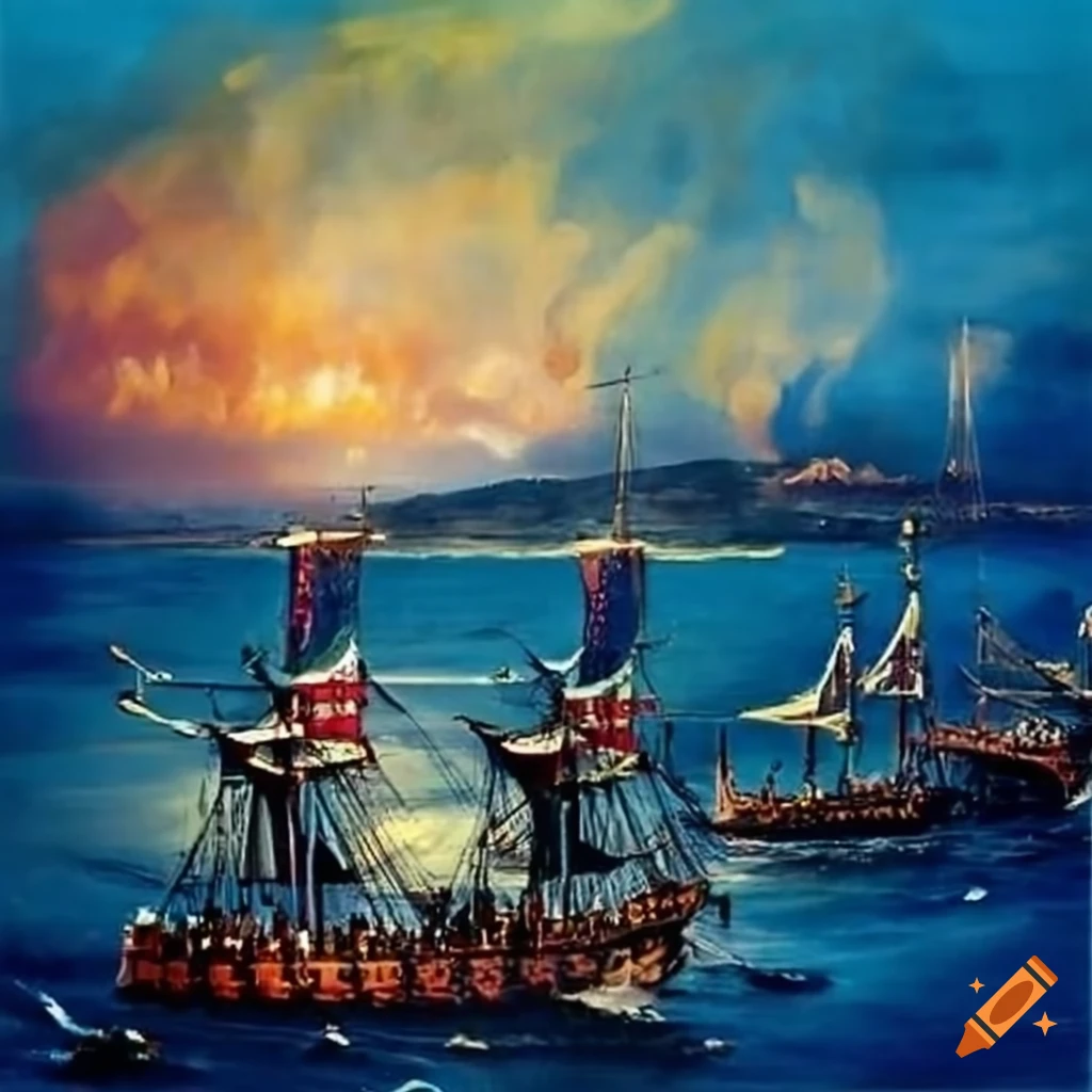 Batalla naval del lago de Maracaibo año 1823 on Craiyon