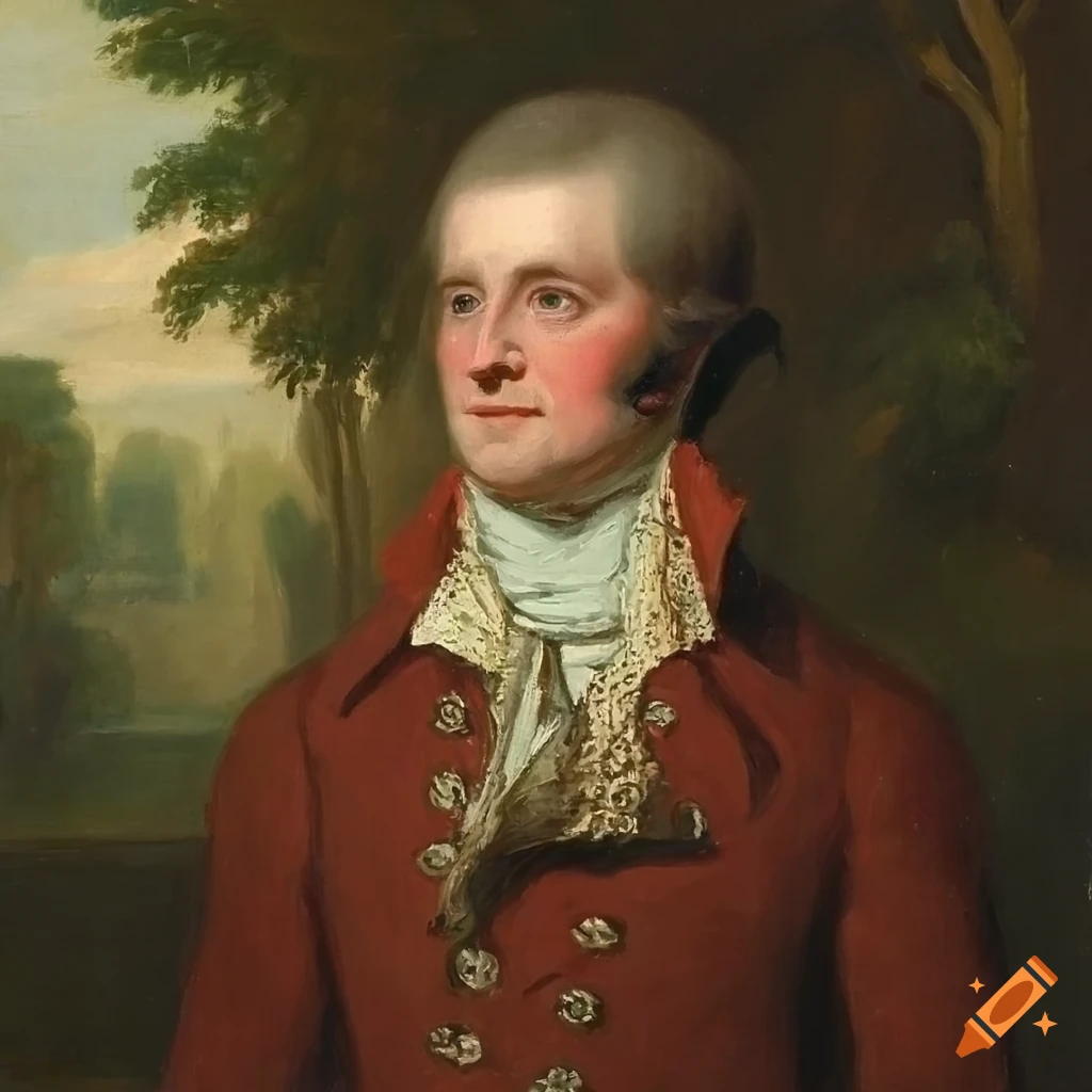 Regency era painting portrait of a gentleman with mutton chop sideburns ...