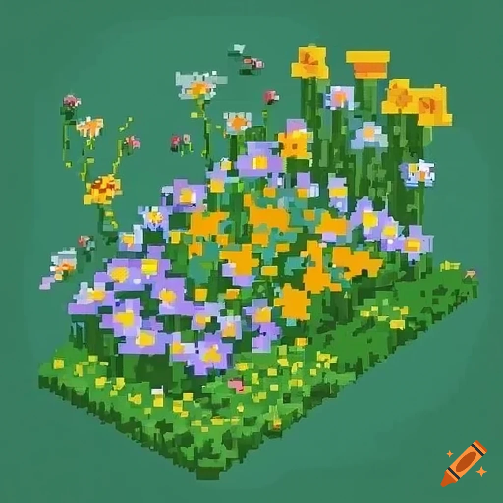 Flower Pixel Art Minecraft | Best Flower Site