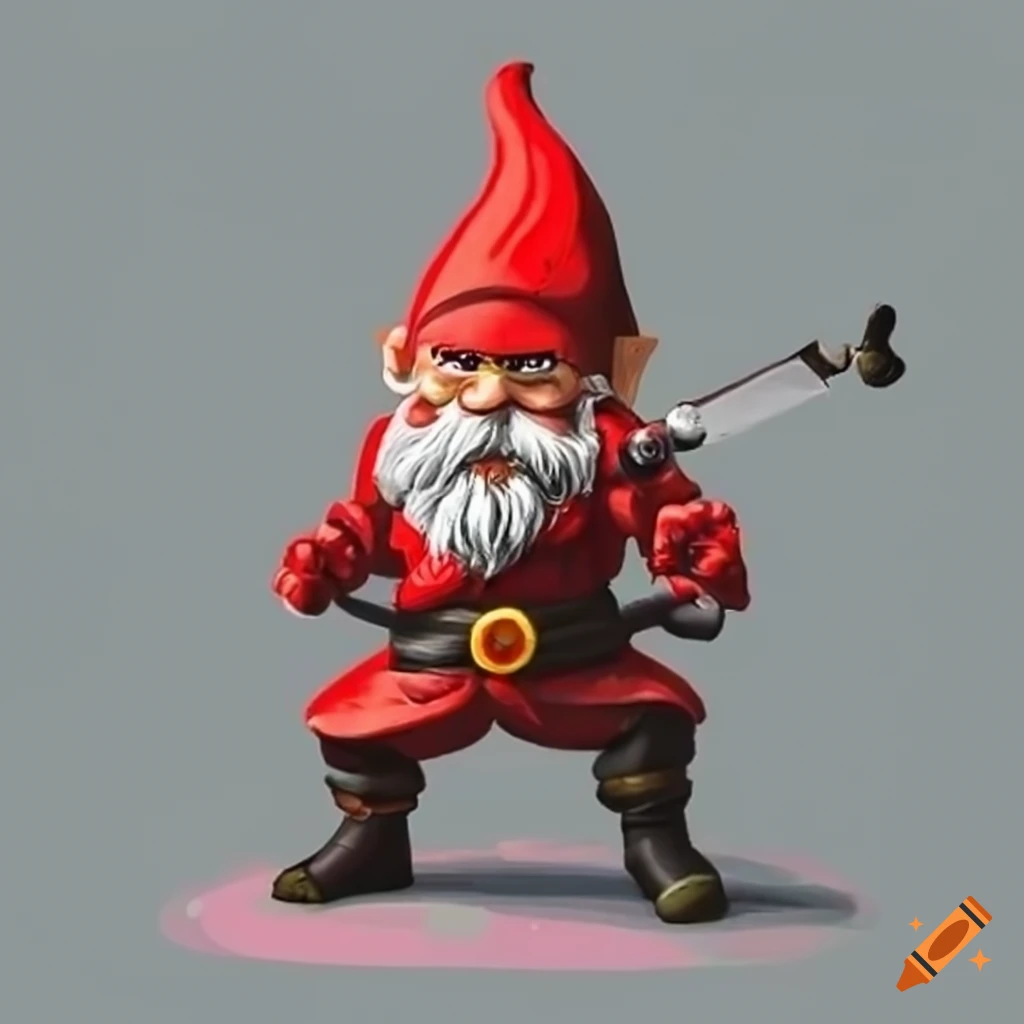 Red ninja gnome on Craiyon