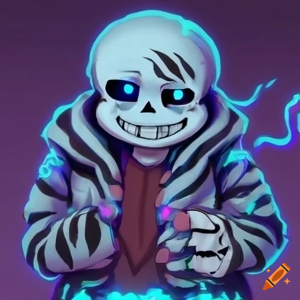 Sans undertale skeleton tiger lion neon tiger sans undertale as a tiger ...