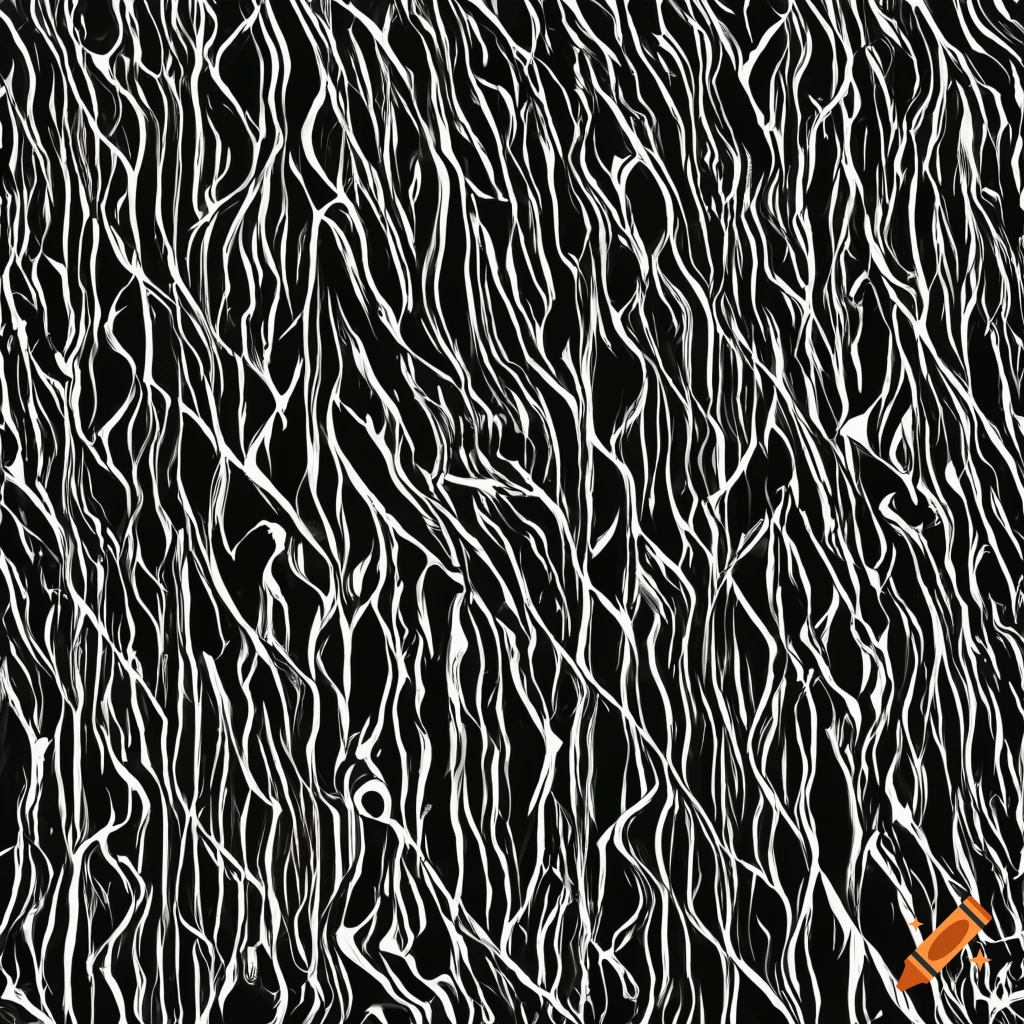 Seamless black and white line abstract pattern