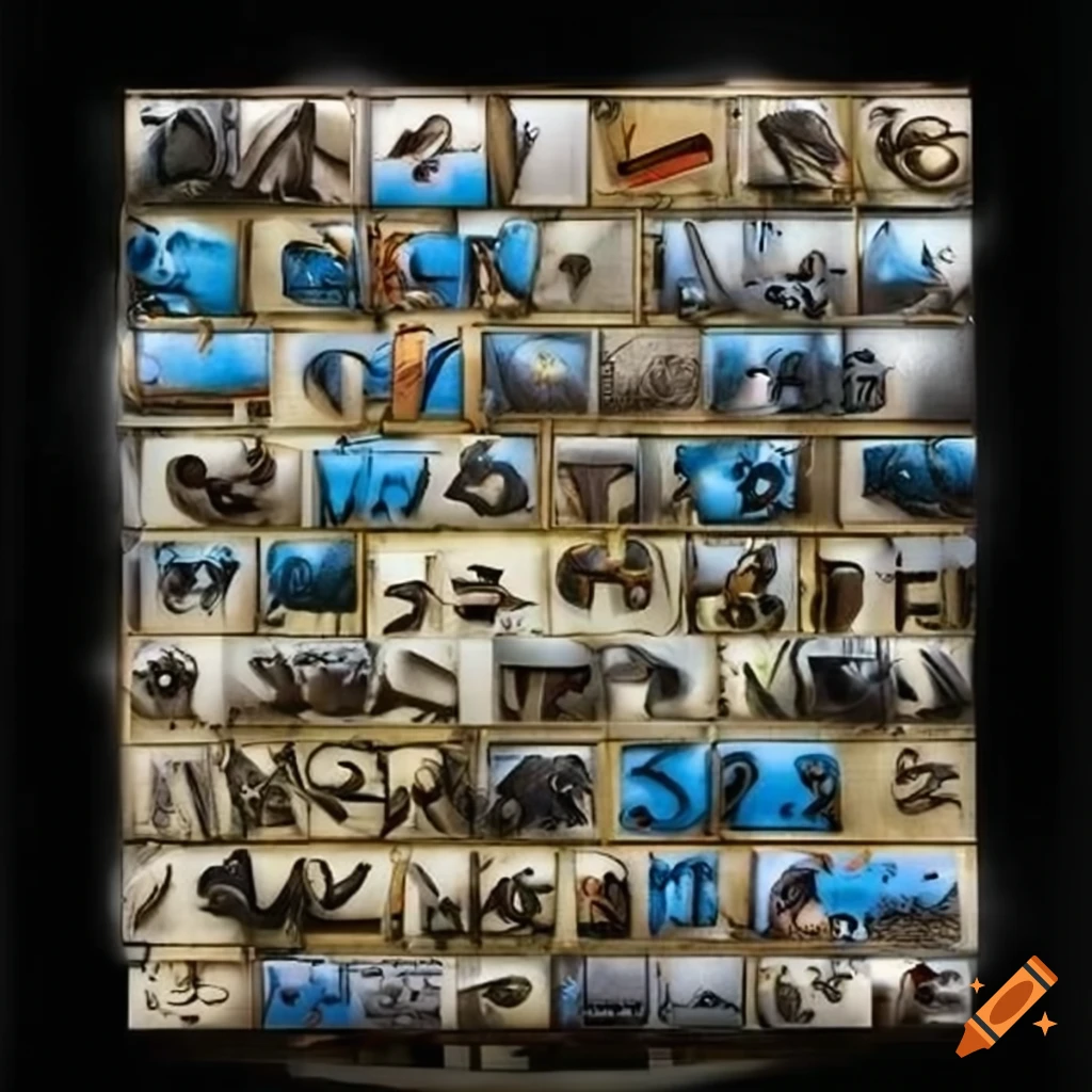 Geoduck alphabet poster with 26 letters