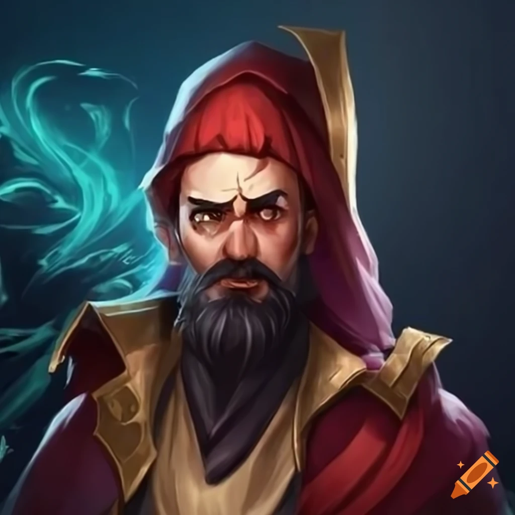 Ottoman turkish league of legends character on Craiyon