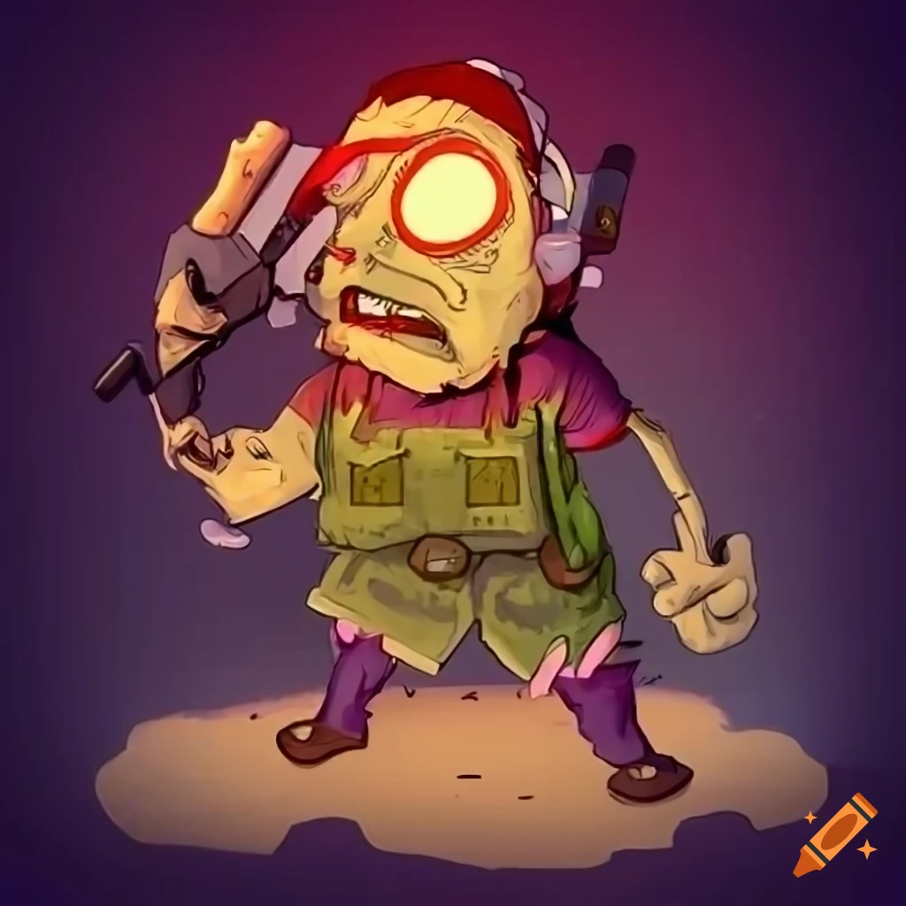 Dust dupy, the heroic zombie mechanic. cartoon