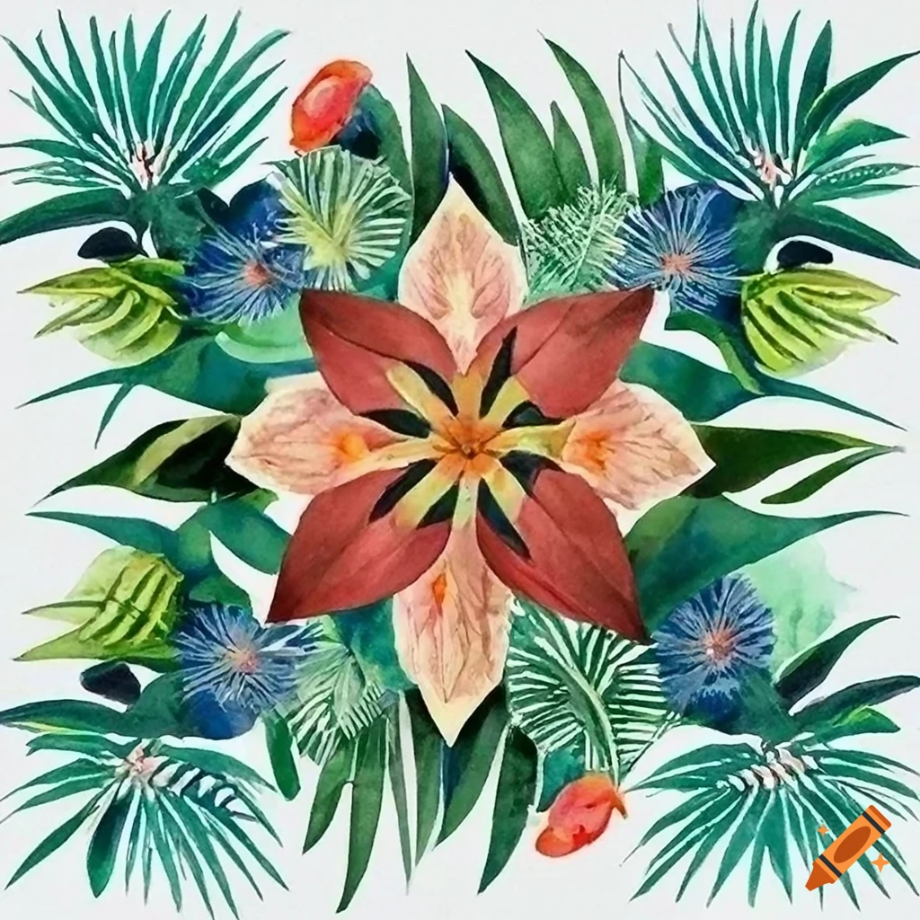 Island Flowers Drawings