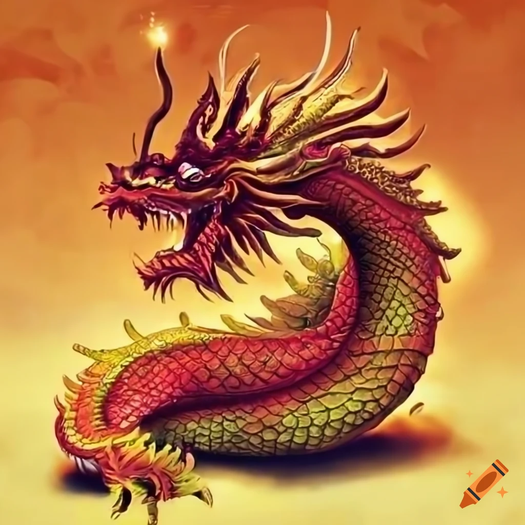 Big chinese sun dragon