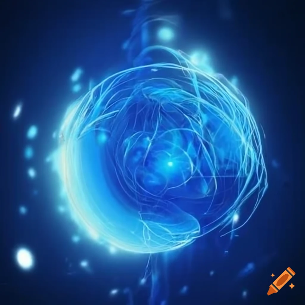 Blue particle on Craiyon