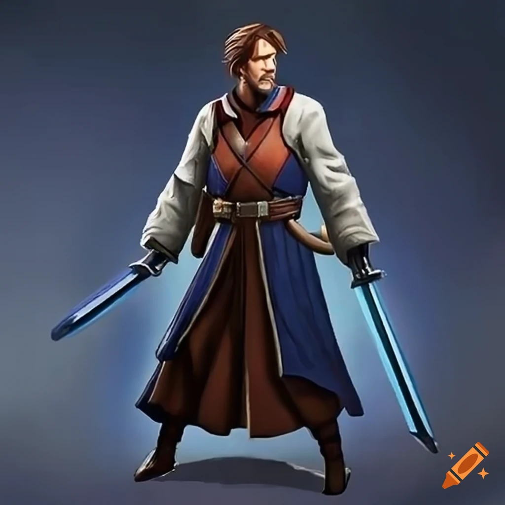 Obi wan kenobi fusion trevor belmont as blue templar armor monk with ...