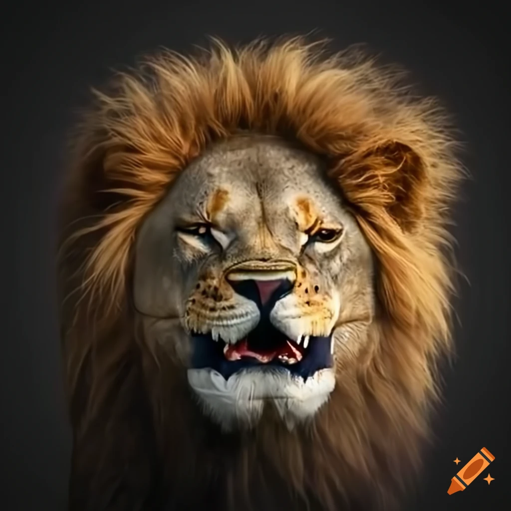 Lion angry