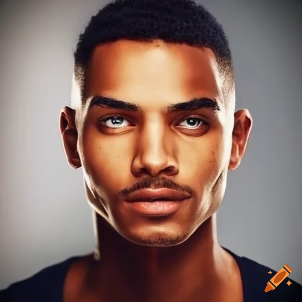 Handsome biracial man