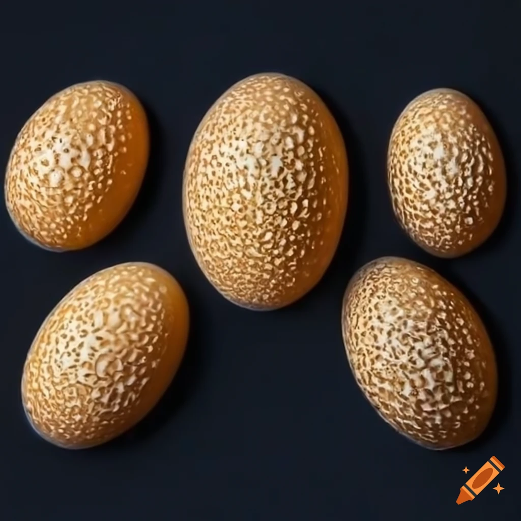 Group of weird textured alien eggs on Craiyon