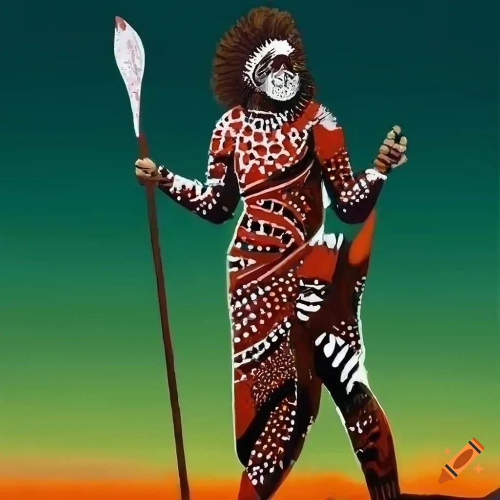 Australian Aboriginal warrior in full armor inspired by Australian ...