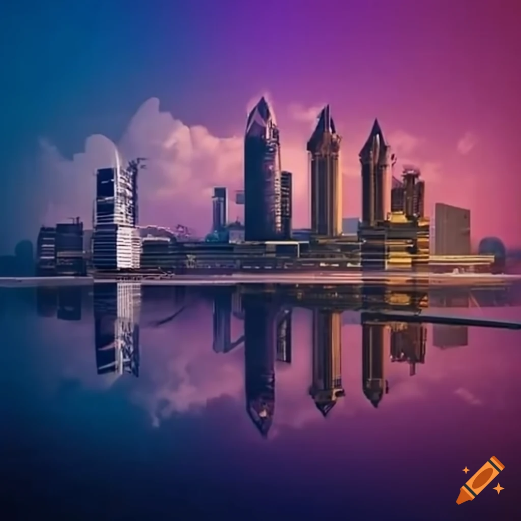 Futuristic skyline of mumbai with advanced buildings and flying ...