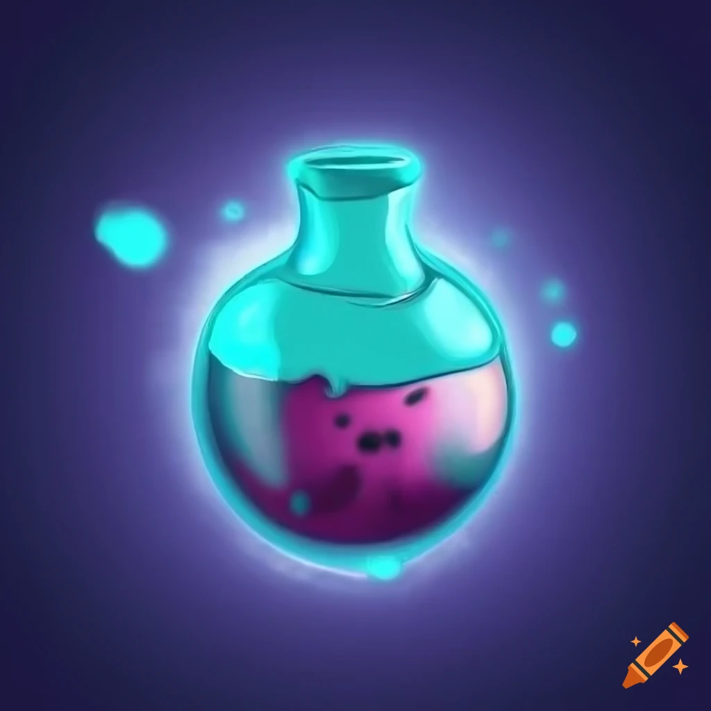 Unstable bubbling potion. digital art. dynamic