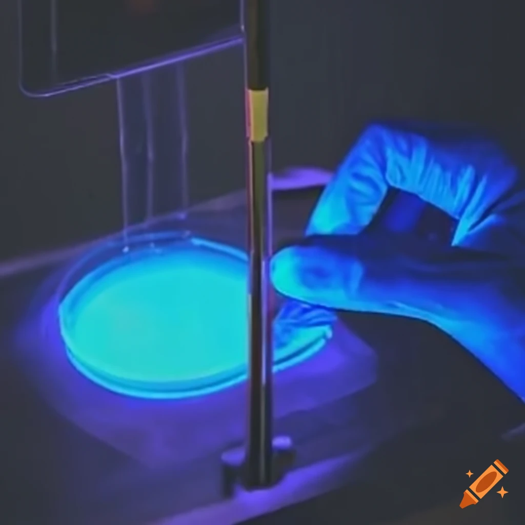 Scientific experiment involving photopolymerization on Craiyon