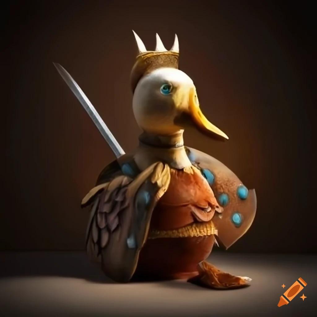 Warrior duck with sword on Craiyon