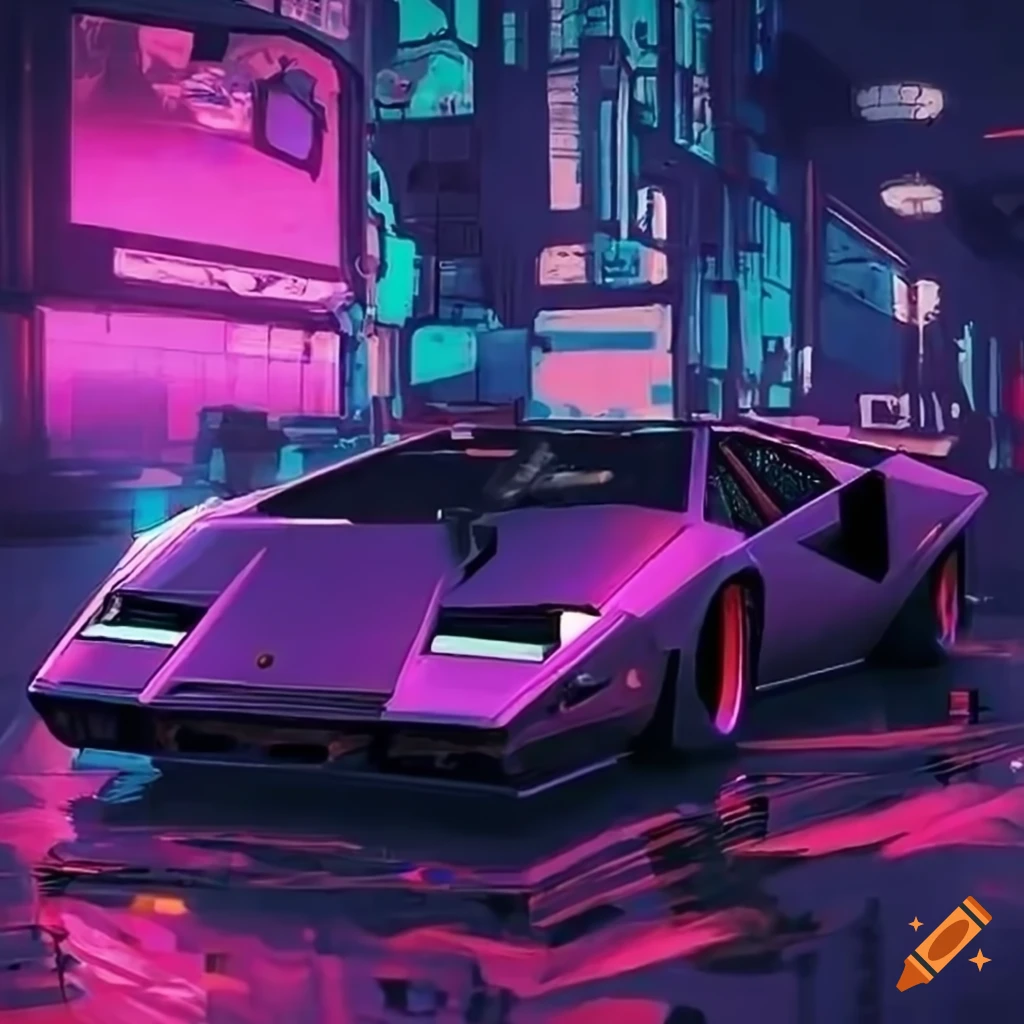 Lamborghini countach cyberpunk