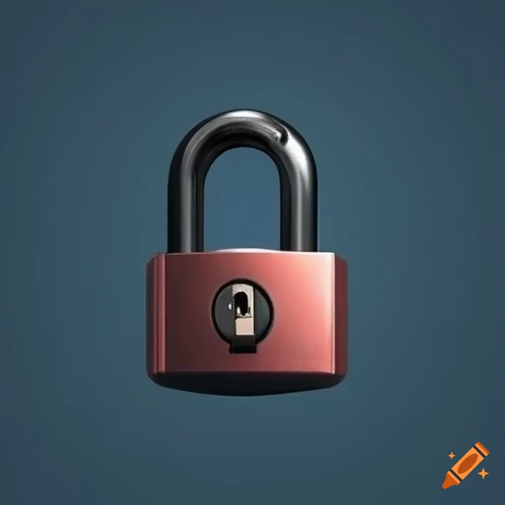 Simple security lock that has been locked on Craiyon