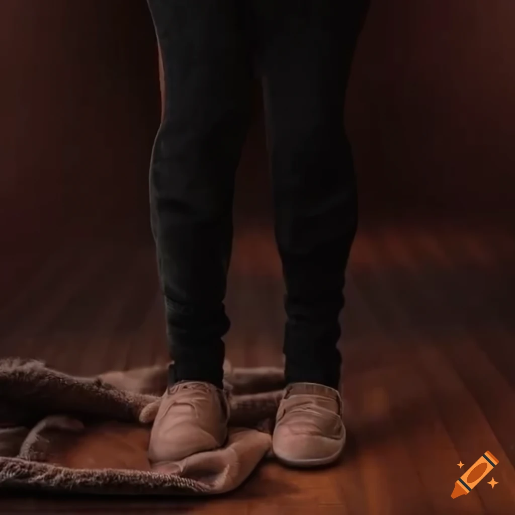 Young adult man's legs in black jako pants and etnies fader shoes ...