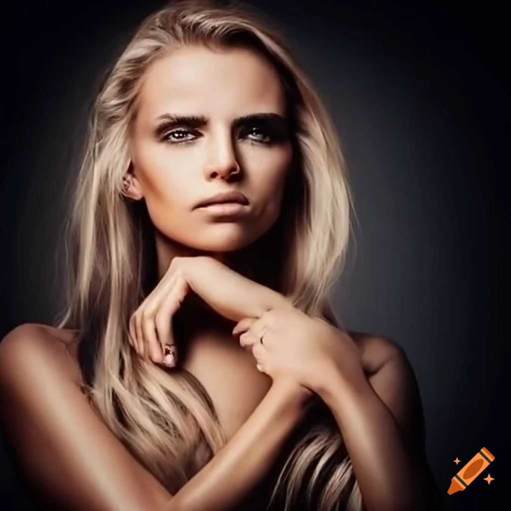 Realitic picture of a blonde woman holding her driver's license on Craiyon