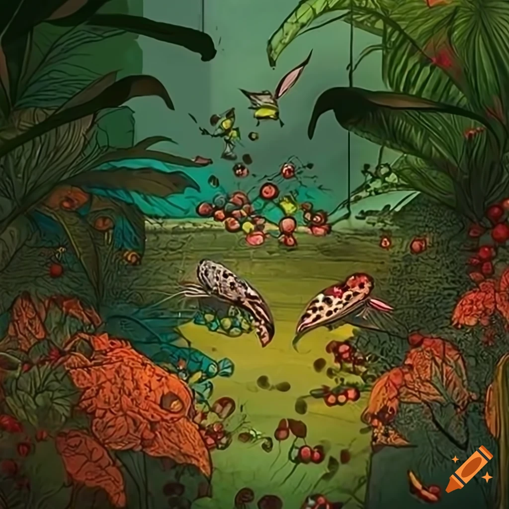 Moebius High resolution Fine detail Wide angle landscape illustration ...