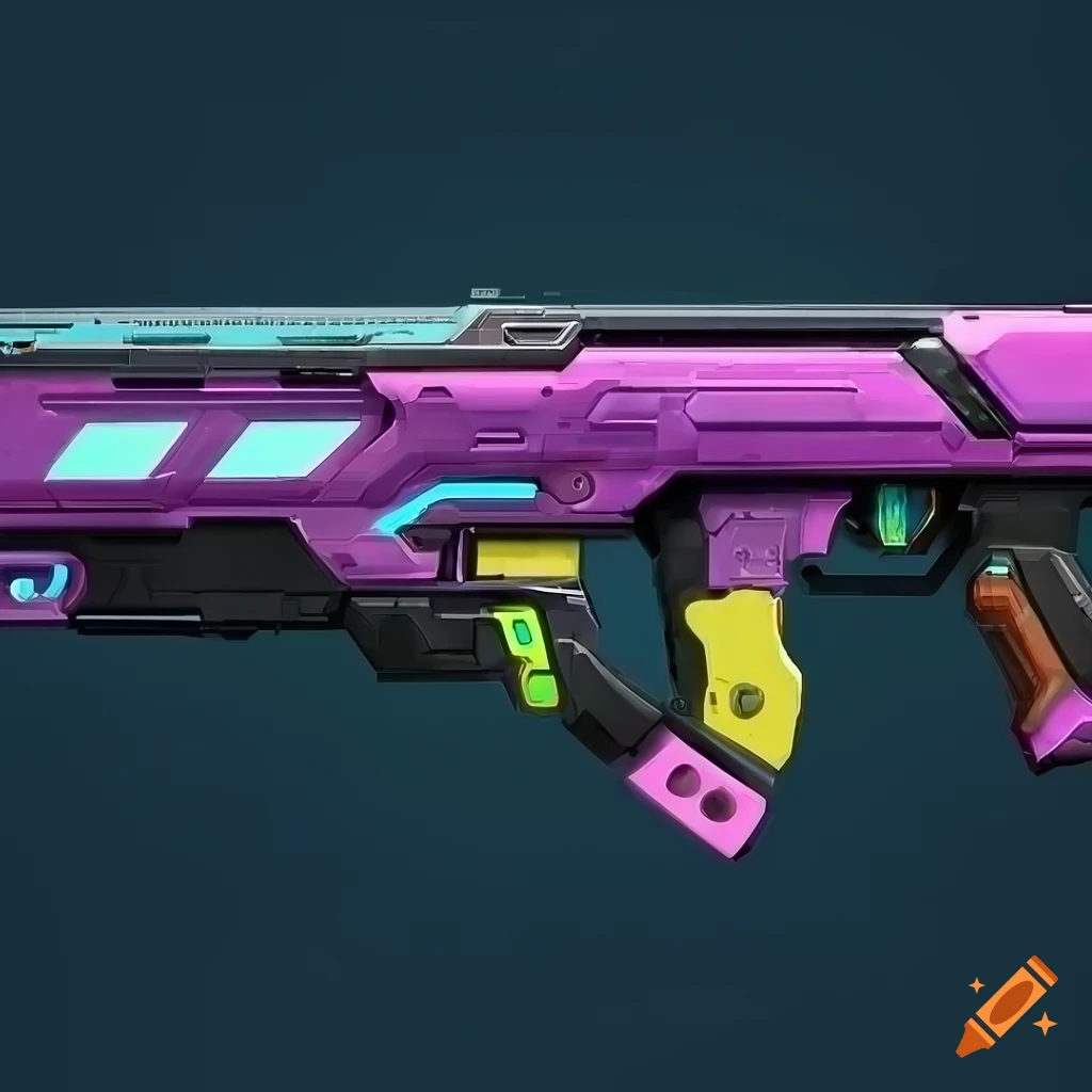 Concept art of sci-fi rifle, side view, angular design, realistic, hd ...