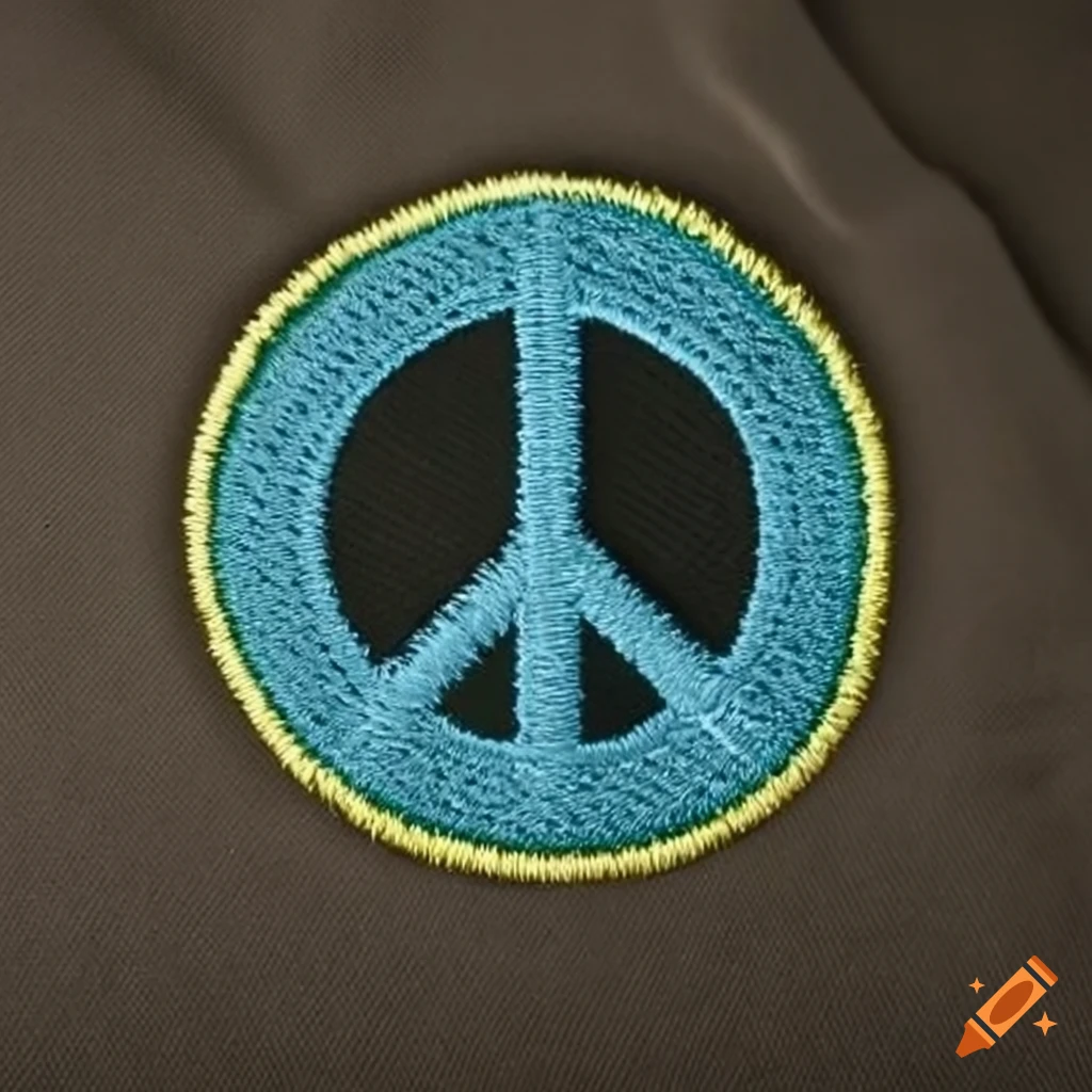 Military patch with peace symbol