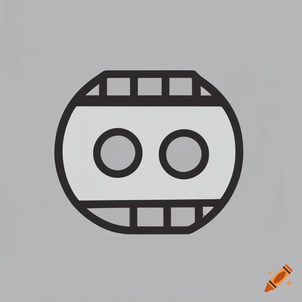 A piece of film icon vector on Craiyon