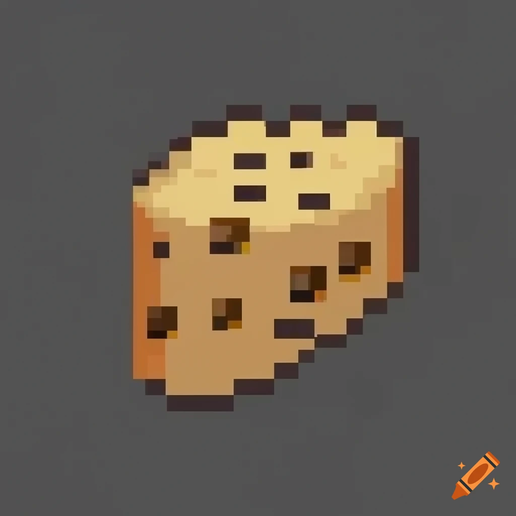 Piece of cheese, pixel art