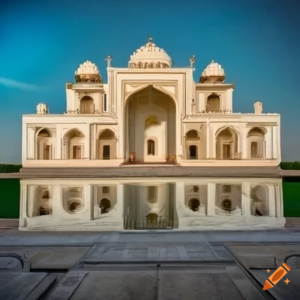 The white house in mediterranean architectural style mahal full front ...