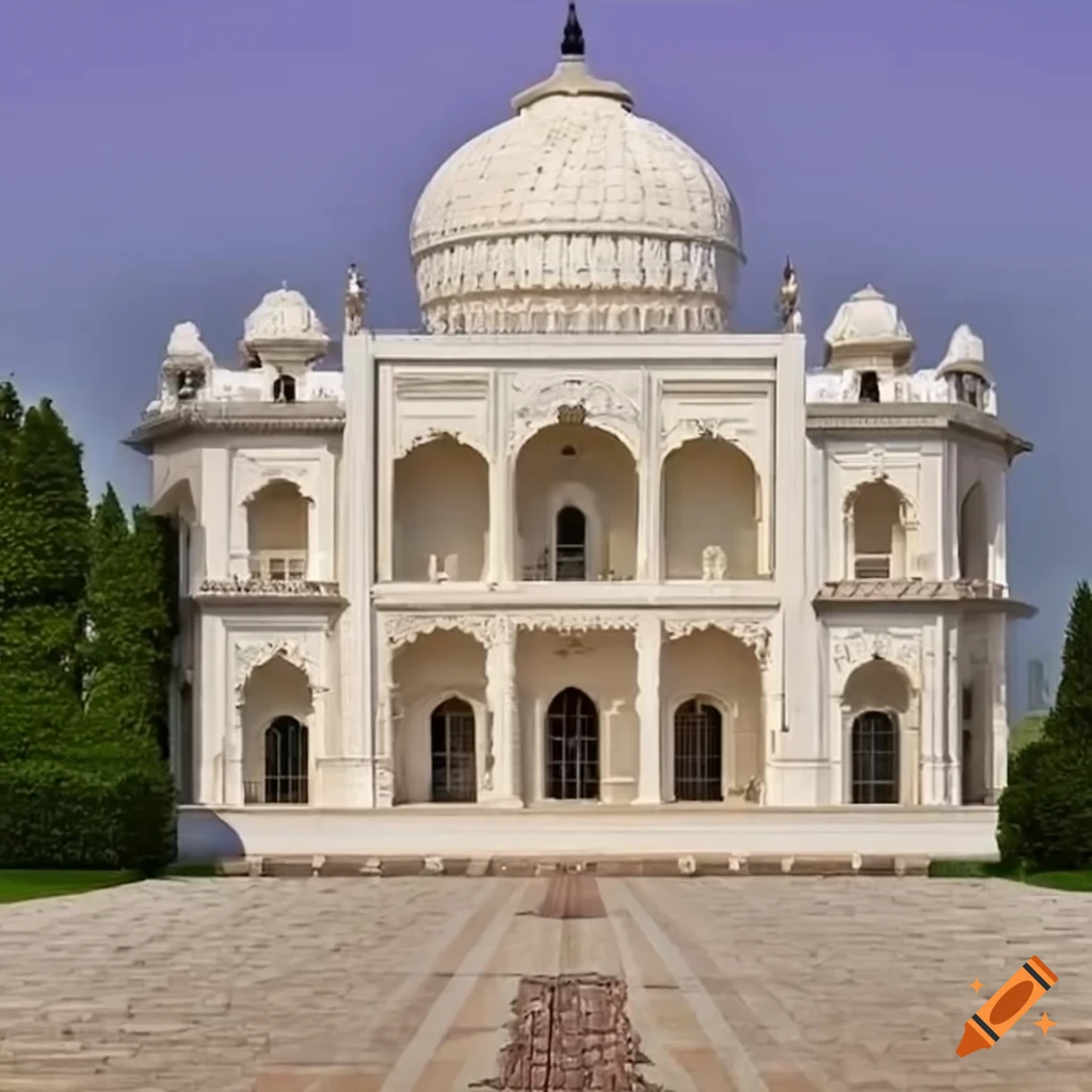 The white house in mediterranean architectural style mahal full front ...