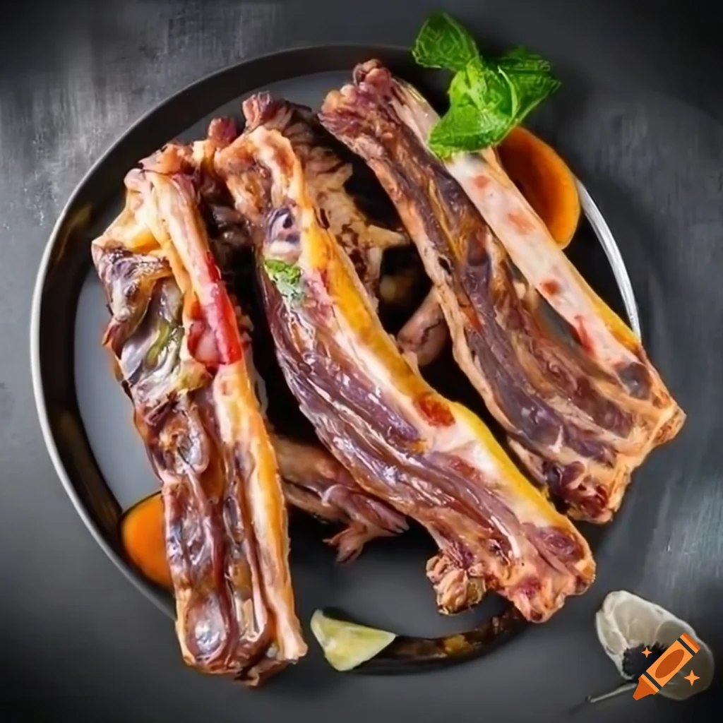 Paidakia lemonato (costillas de cordero al limón) on Craiyon