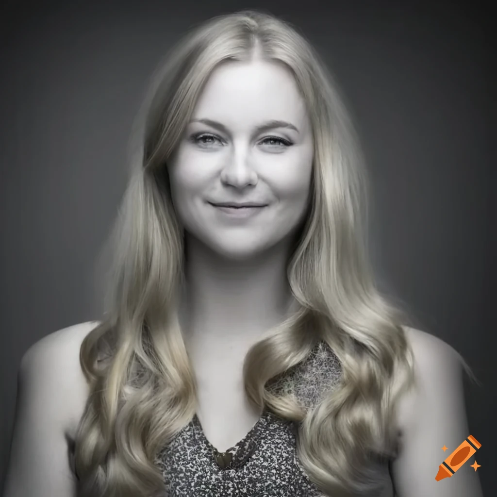 Woman blond slight smile on Craiyon