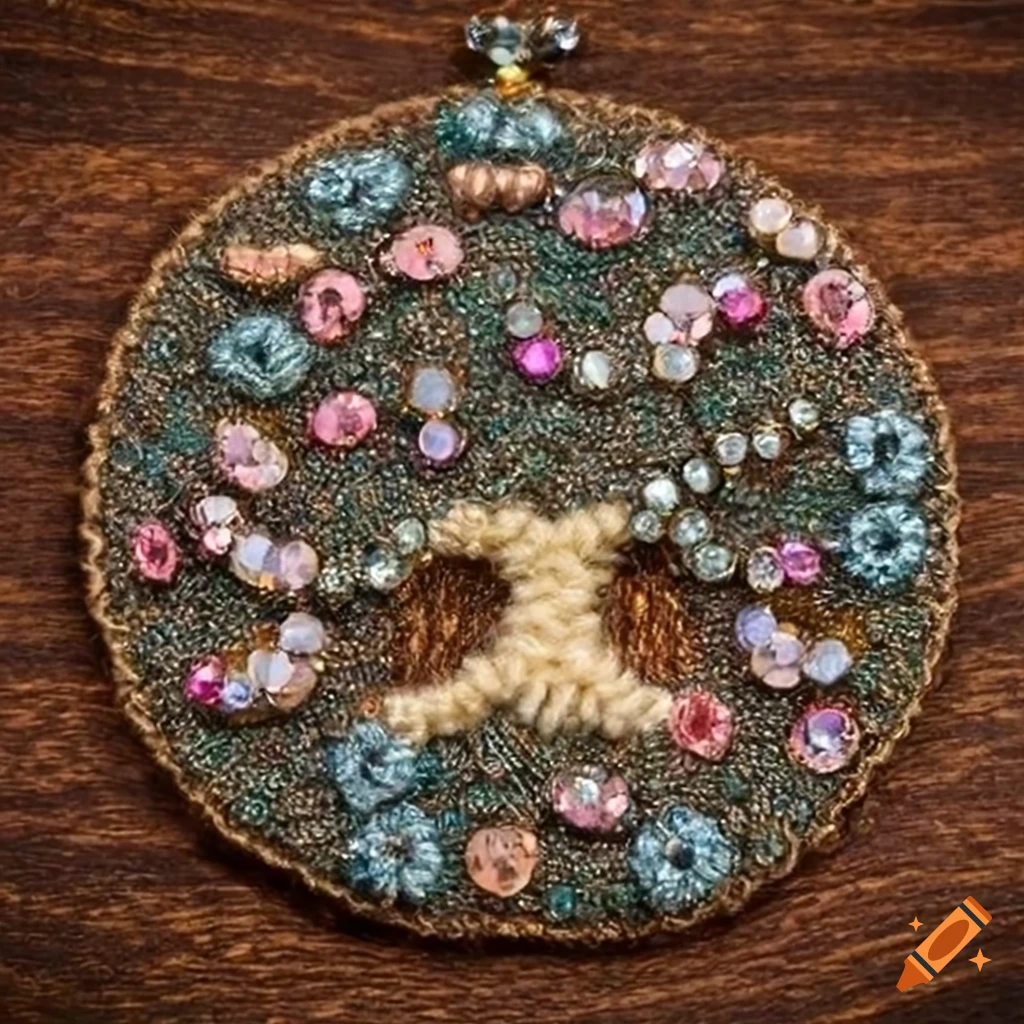 _little_3d_punch_needle_wool_small_island_outline_of_a_tree with ...