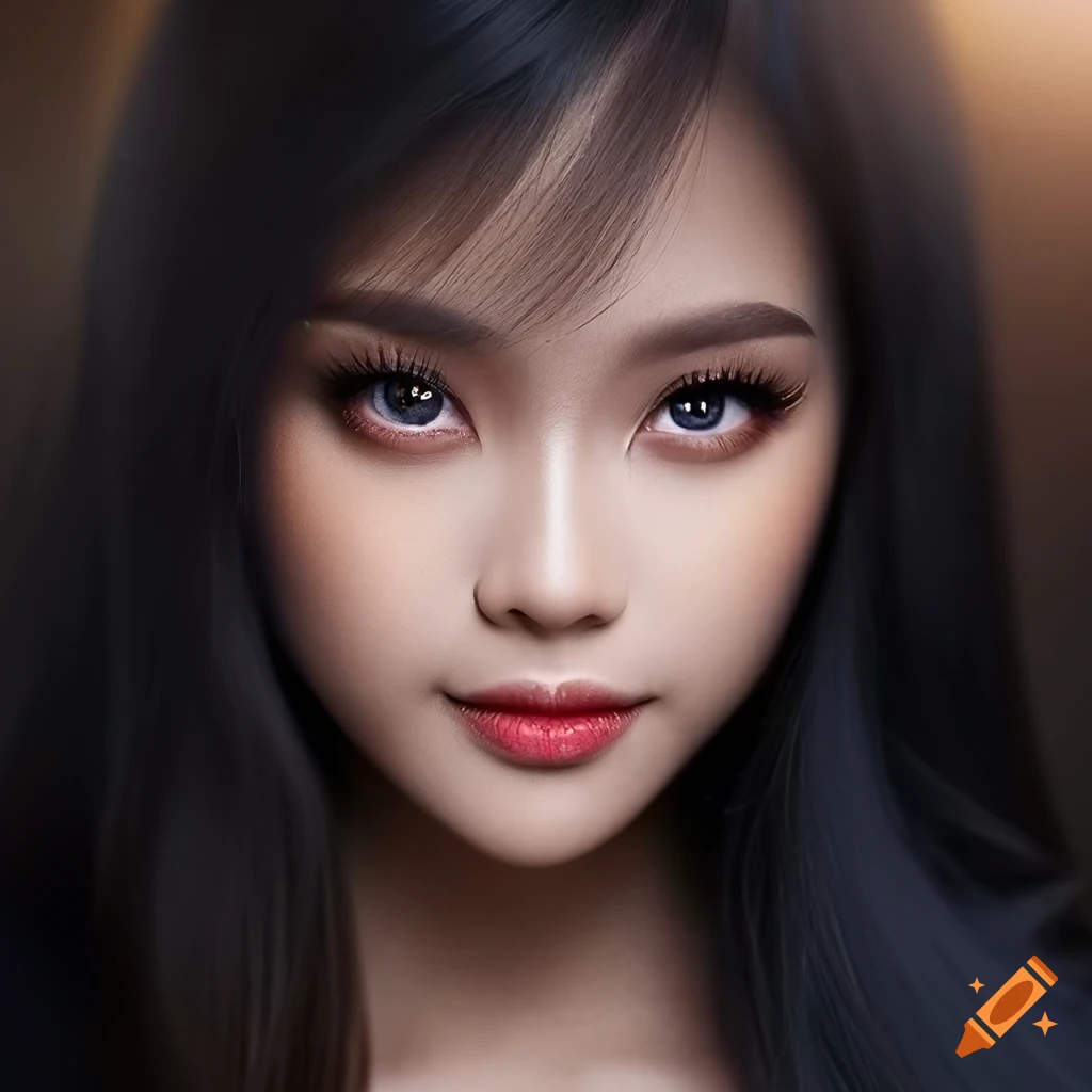 Thai woman Accurate eyes Accurate face Adorable big eyes Perfect Eyes ...
