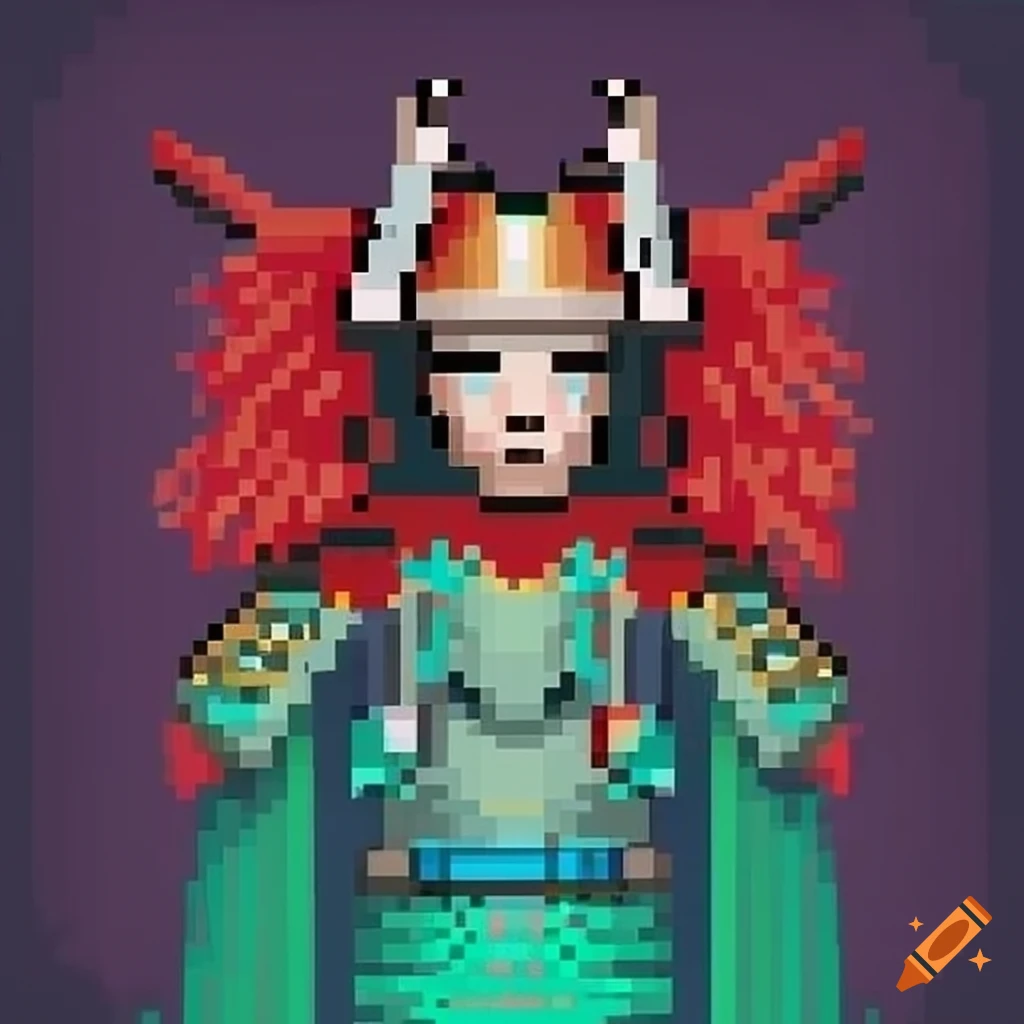 Björk as a 8-bit samurai