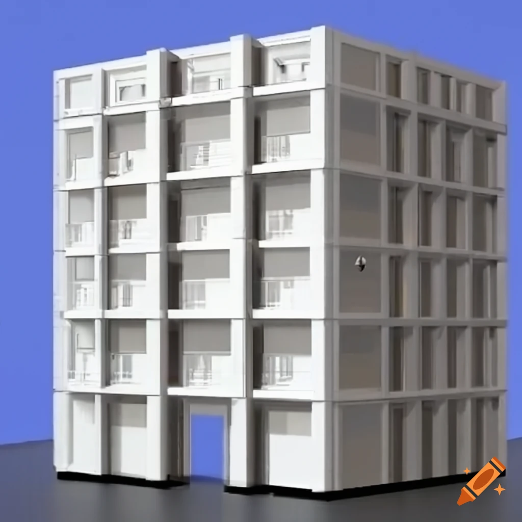 Solid white buildings, post-modernistic contextual reframing, ps2 graphics