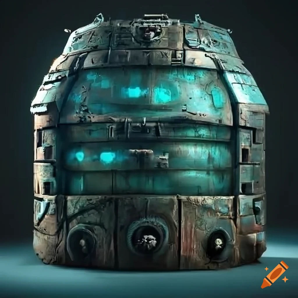 Futuristic post apocalyptic water container