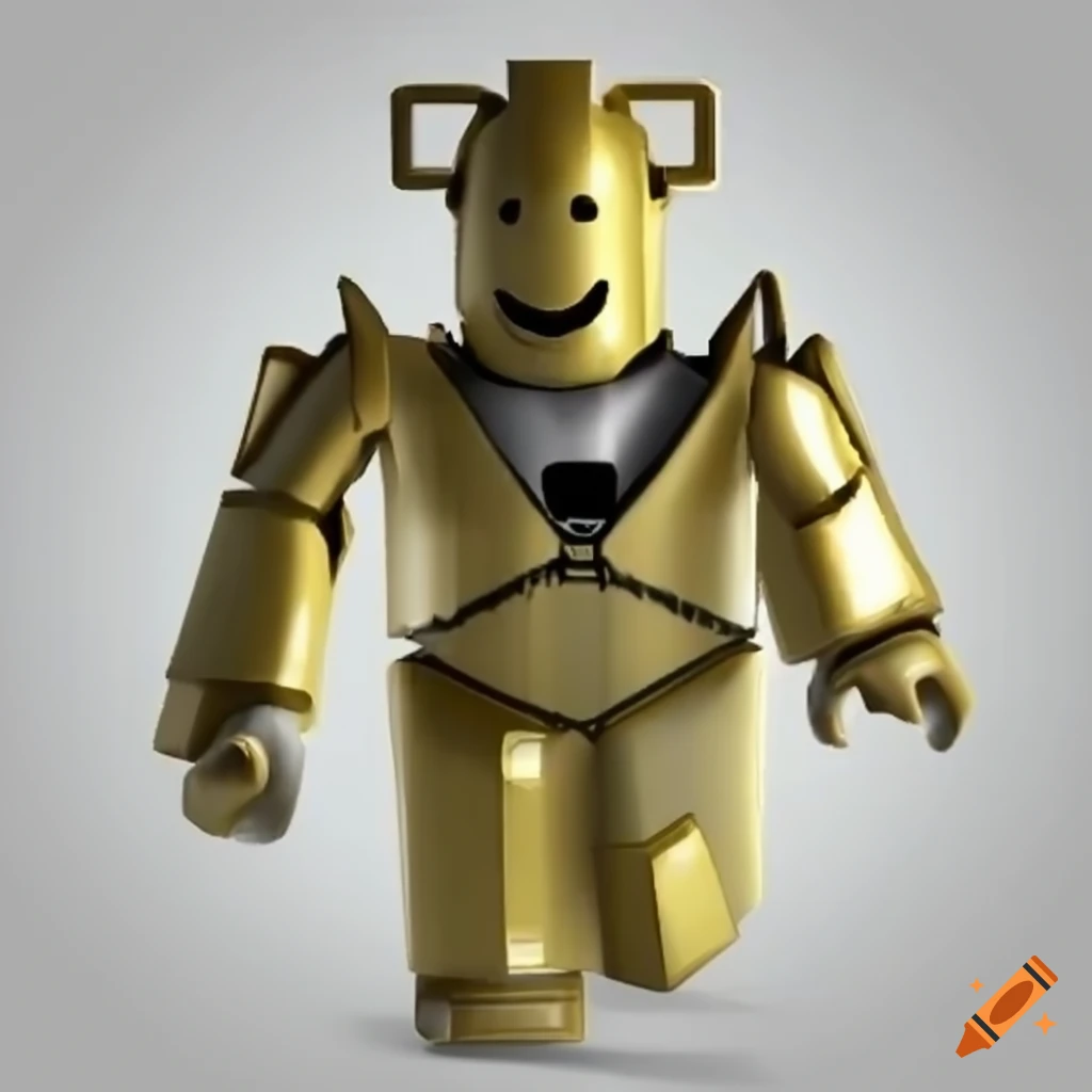 Roblox golden cyberman on Craiyon