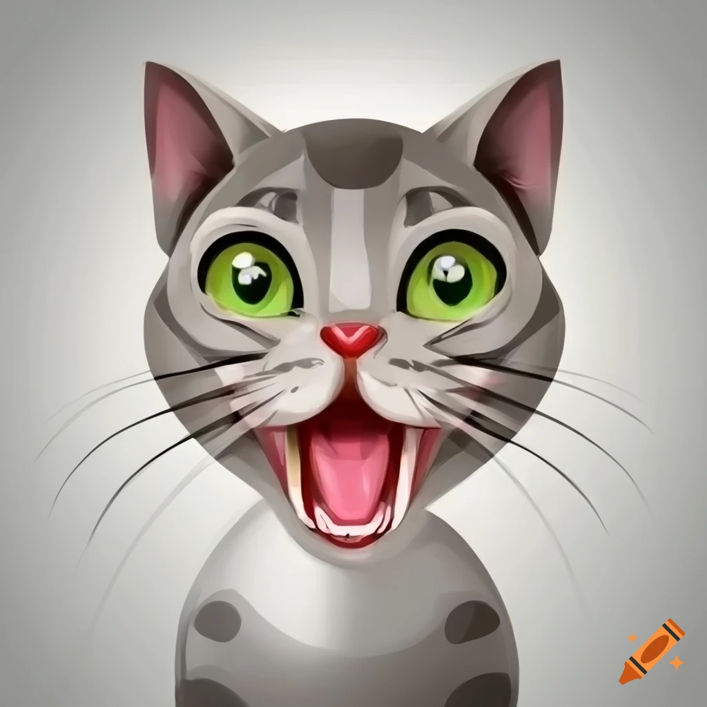 Illustration of cat clear and sharp image