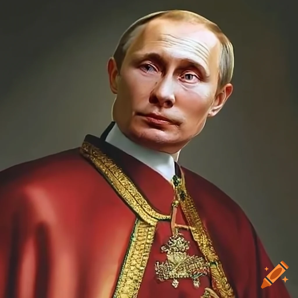 Putin dressed as st.paul on Craiyon