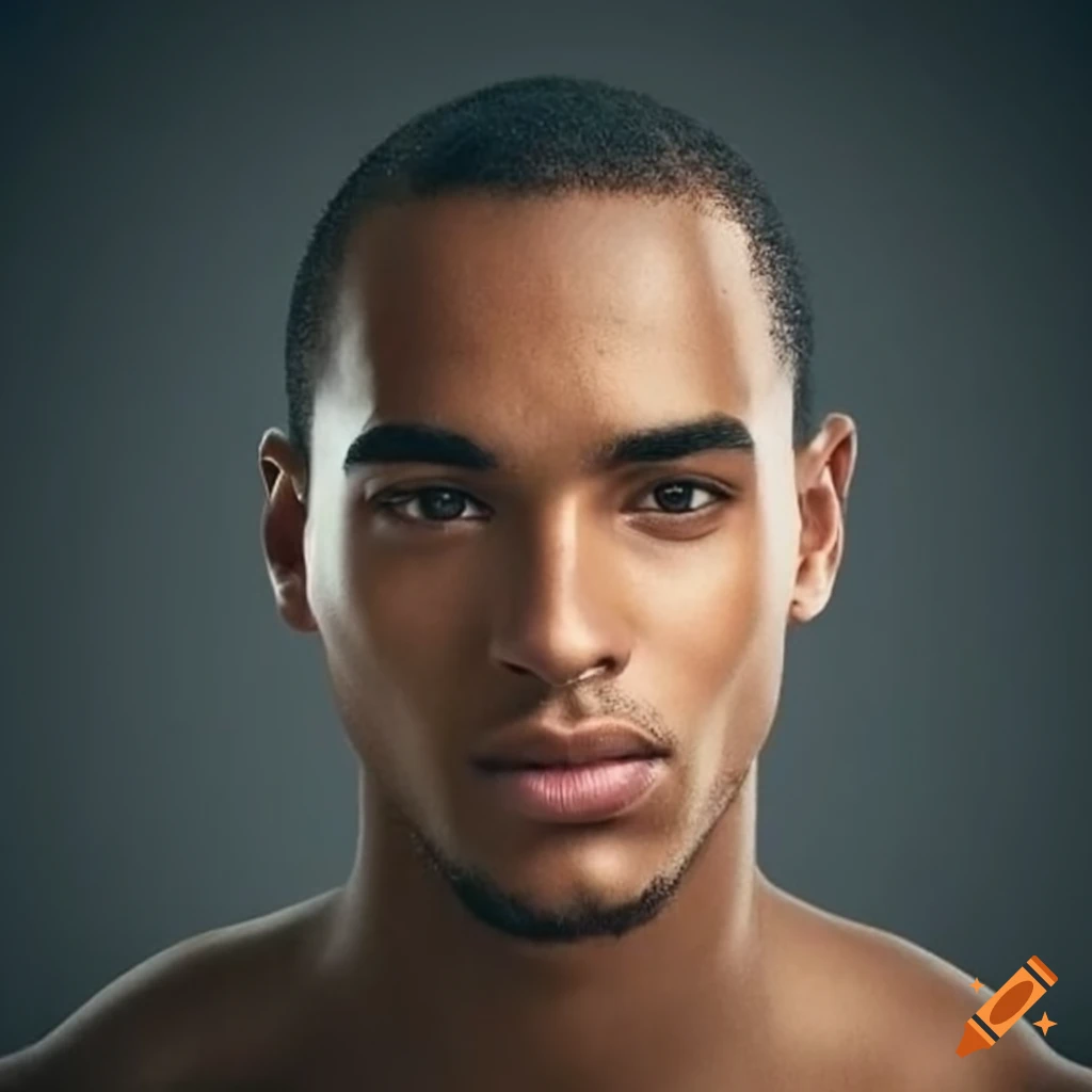 Handsome biracial man