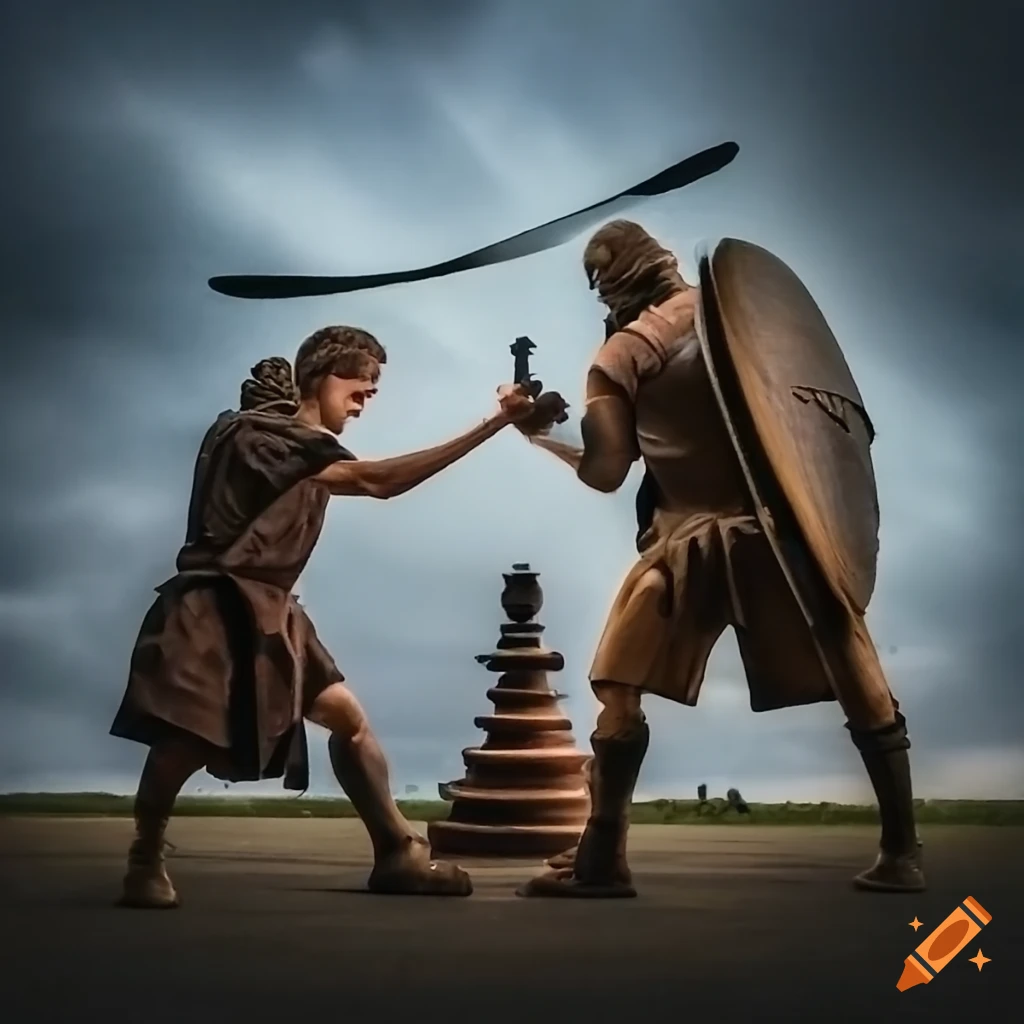 David And Goliath Battle Reenactment
