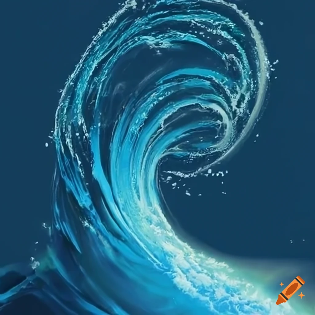 Wind and waves on Craiyon