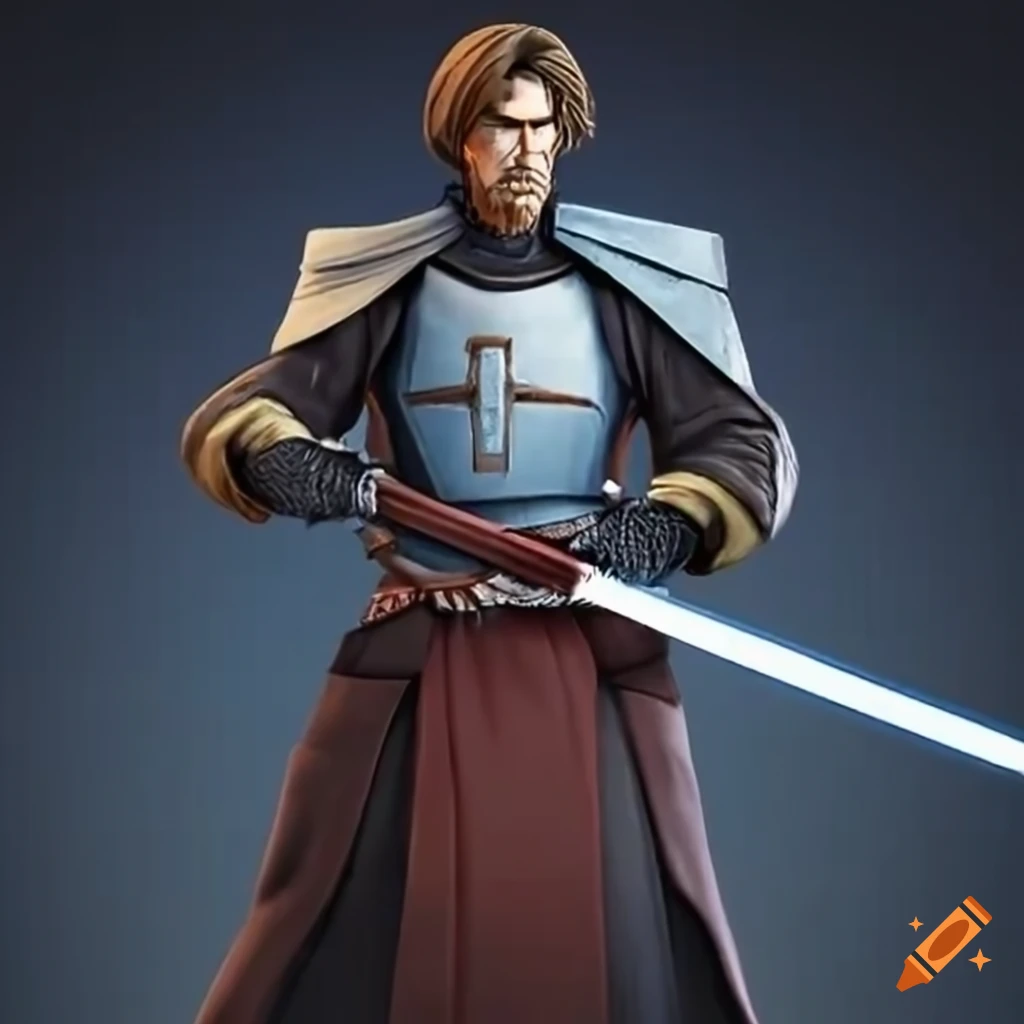 Obi wan kenobi fusion trevor belmont as blue templar armor monk with ...