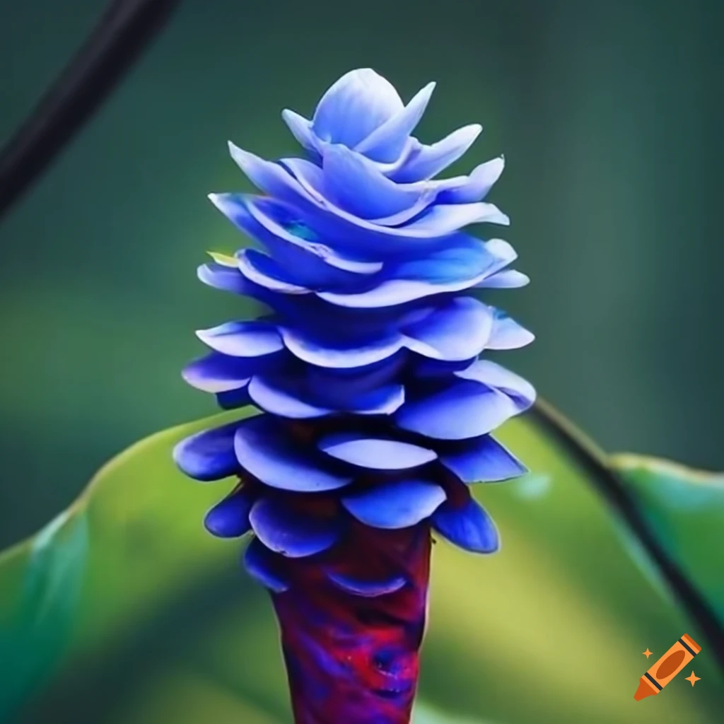Blue ginger flower